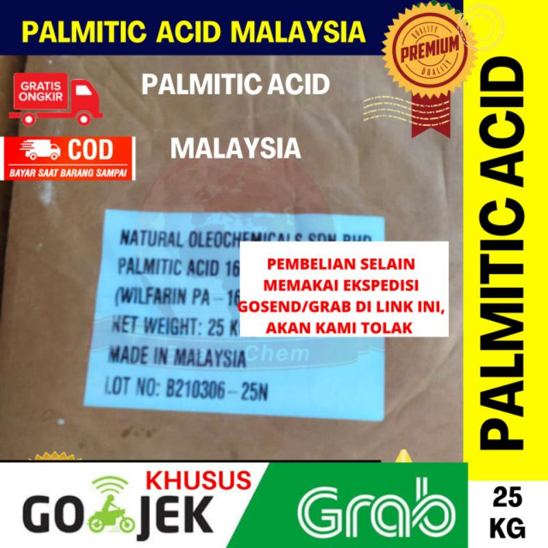 Palmitic Acid 25KG KHUSUS GOSEND ex Malaysia/ Asam Palmitat | Lazada ...