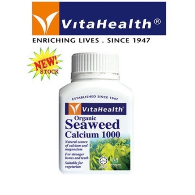 Vitahealth Organic Seaweed Calcium 1000 60s | Lazada