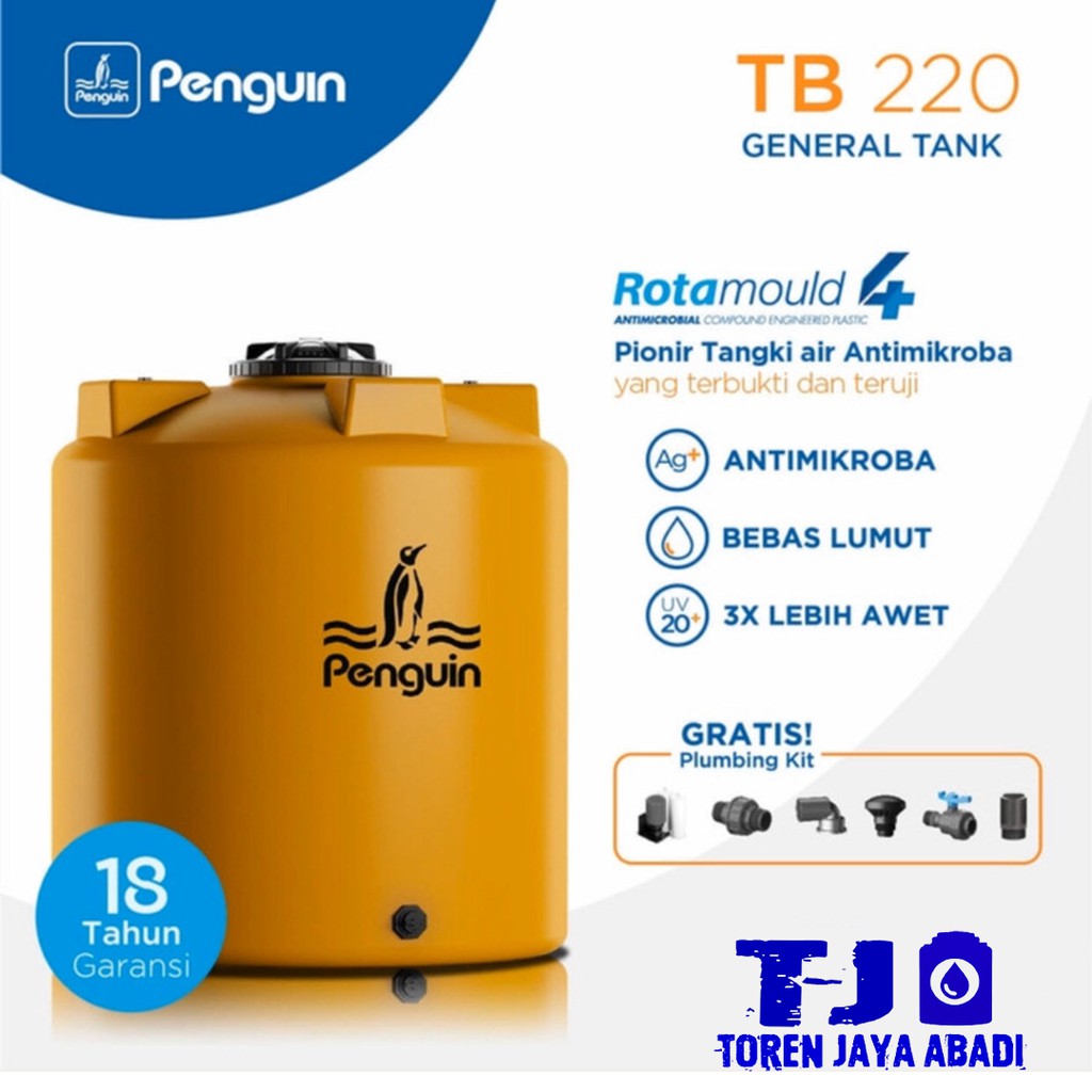 Tandon / Toren / Tangki Air Silinder Penguin TB 220 - 2.250 Liter | Lazada Indonesia