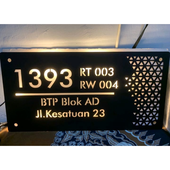 Nomor Rumah Akrilik Elegan Vintage LED | Lazada Indonesia