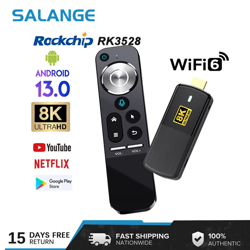 Salange H96MAX M3 Mini TV Stick Android 13.0 Smart TV Box WiFi6 4K2K H ...