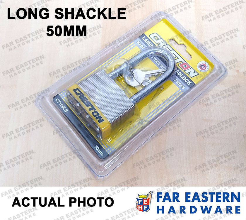 CRESTON Laminated Padlock | Long Shackle 30mm | 40mm | 50mm 65mm CRDH ...