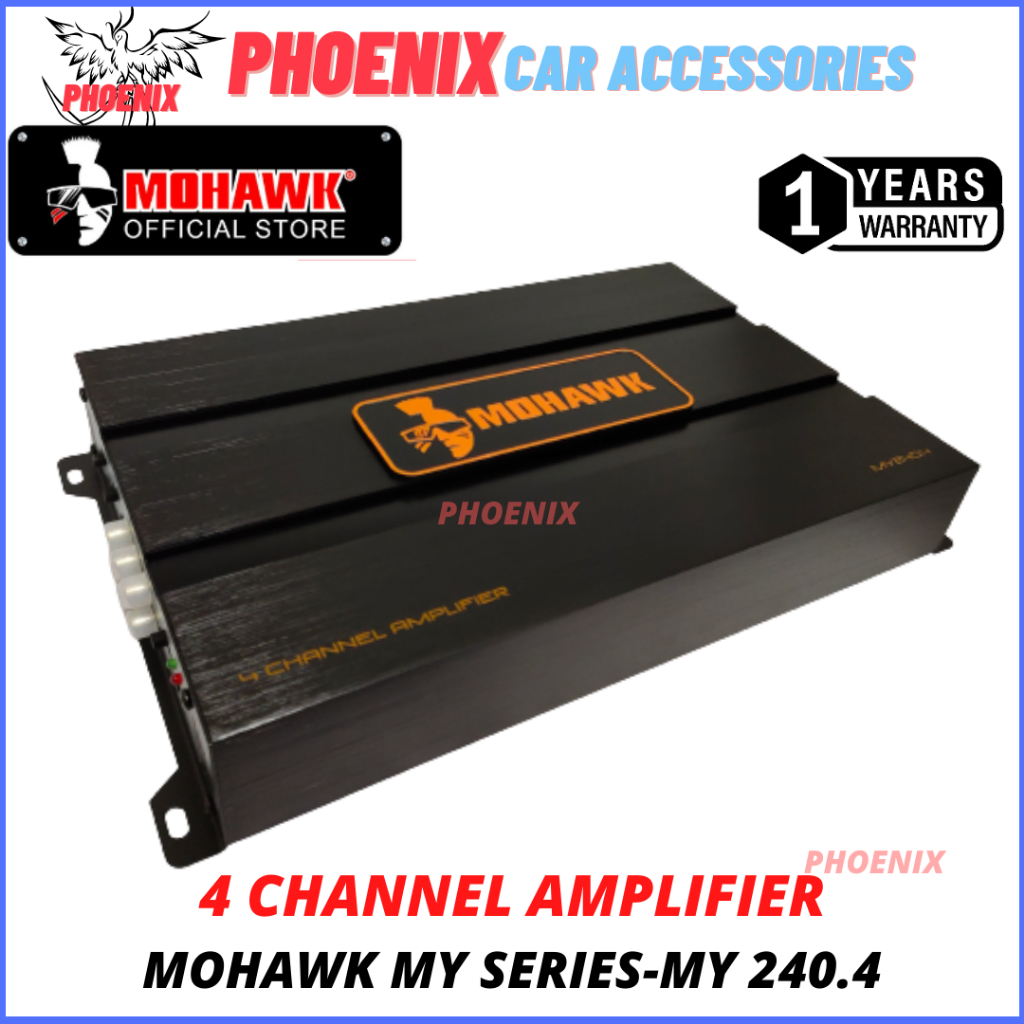 📣 MOHAWK 4 CHANNEL AMPLIFIER MY SERIES 240 Watt - MY 240.4 Car Audio ...