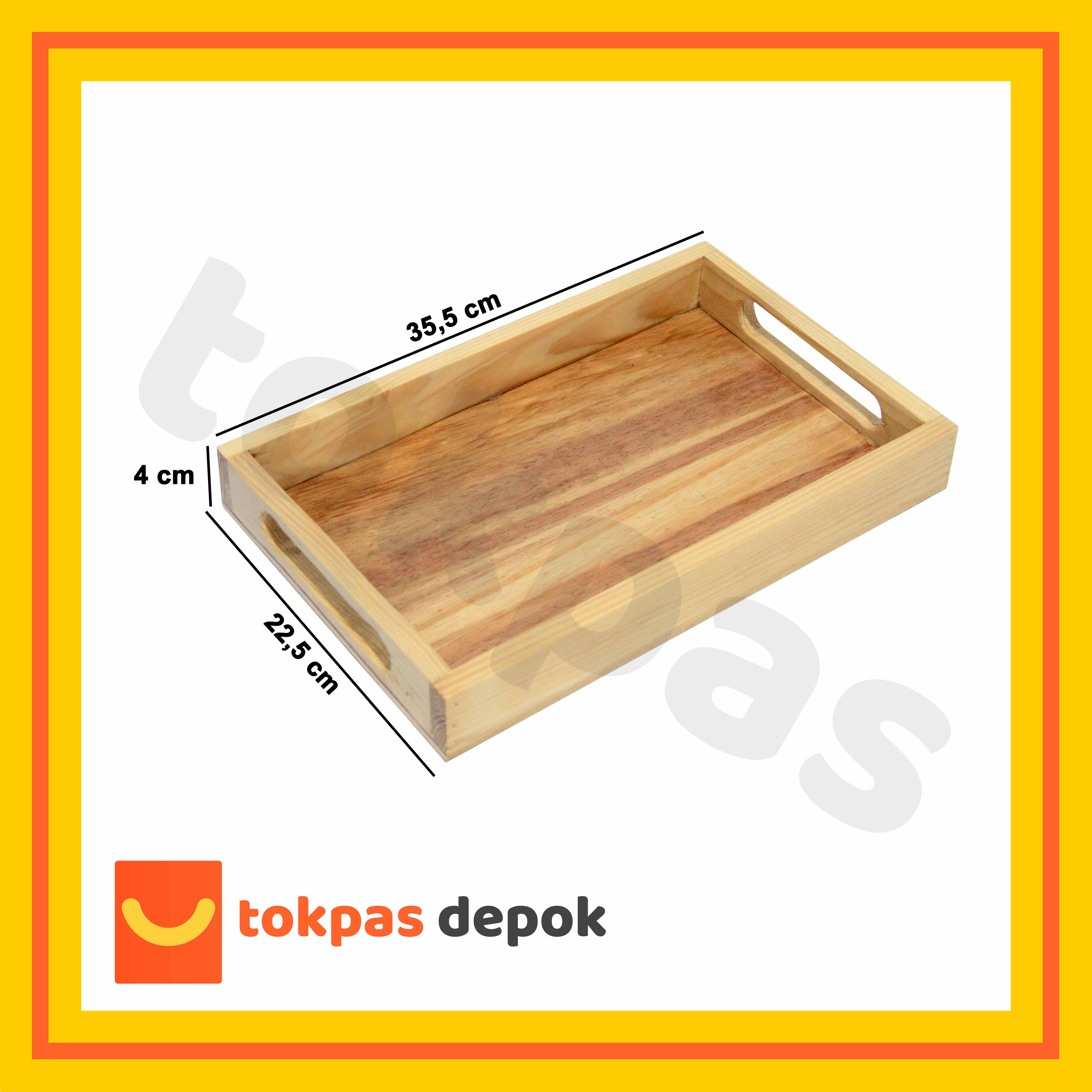 Nampan Saji / Baki / Tray Kayu Persegi Serbaguna | Lazada Indonesia