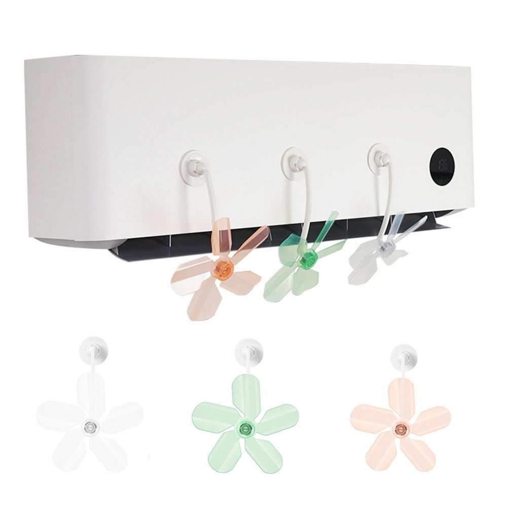 3Pcs Cute Wall Mounted Conditioning Guide Fan Plastic Adjustable Air ...