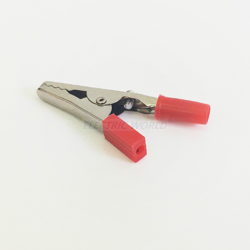 Alligator Clips Crocodile wire clip 50mm Plastic Handle Test Probe ...