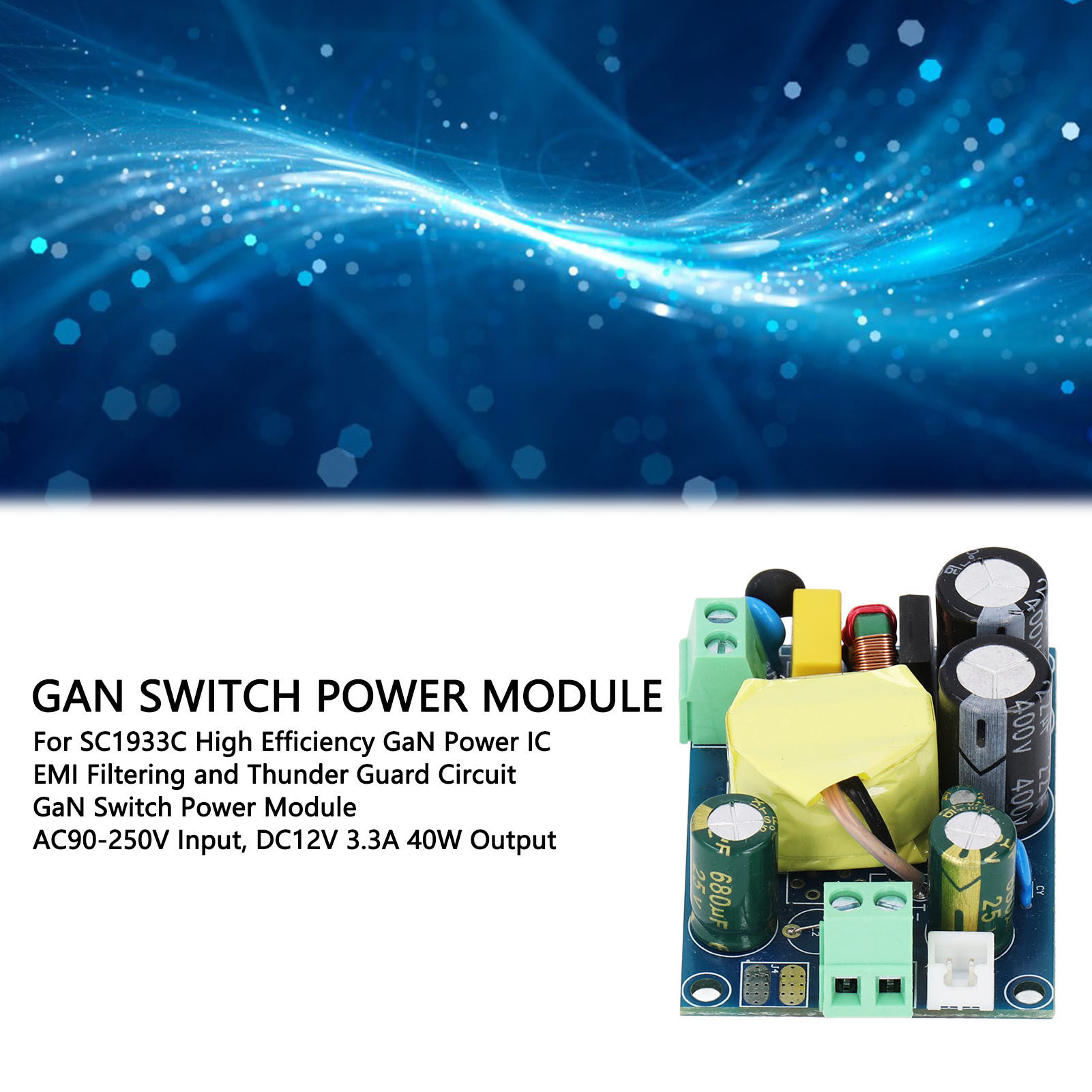 AC To DC Power Supply Module 90-250V To 12V 3.3A 40W for SC1933C Chip ...