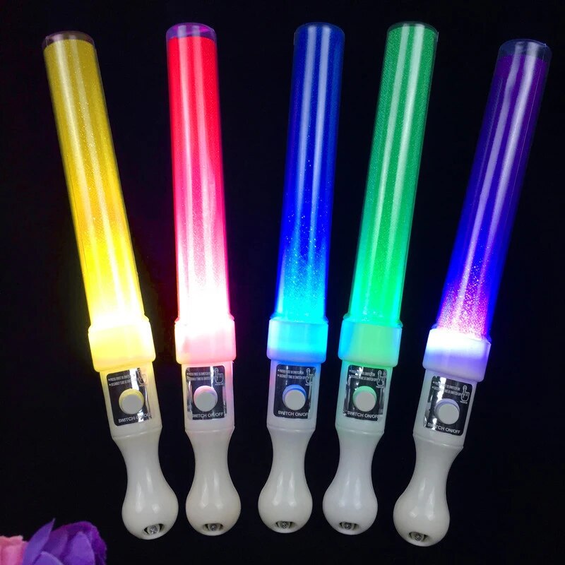 5pcs Colorful Led Glow Stick Wedding Party Fluorescent Flashlight ...