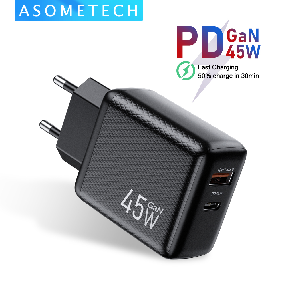 NEW 【Too much love!】45W GaN Charger USB Charger Phone Fast Charge ...