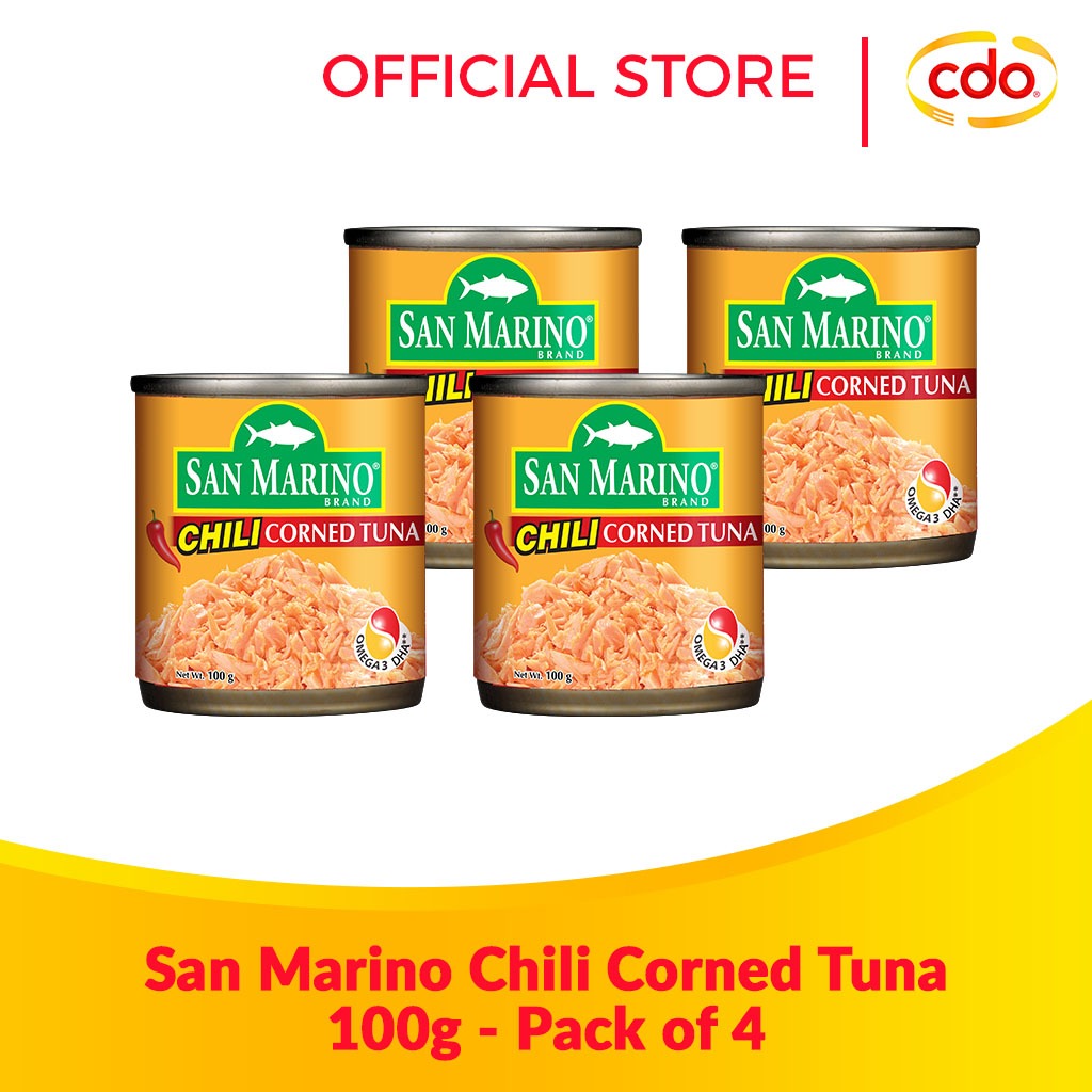 SAN MARINO Chili Corned Tuna 100g - pack of 4 | Lazada PH