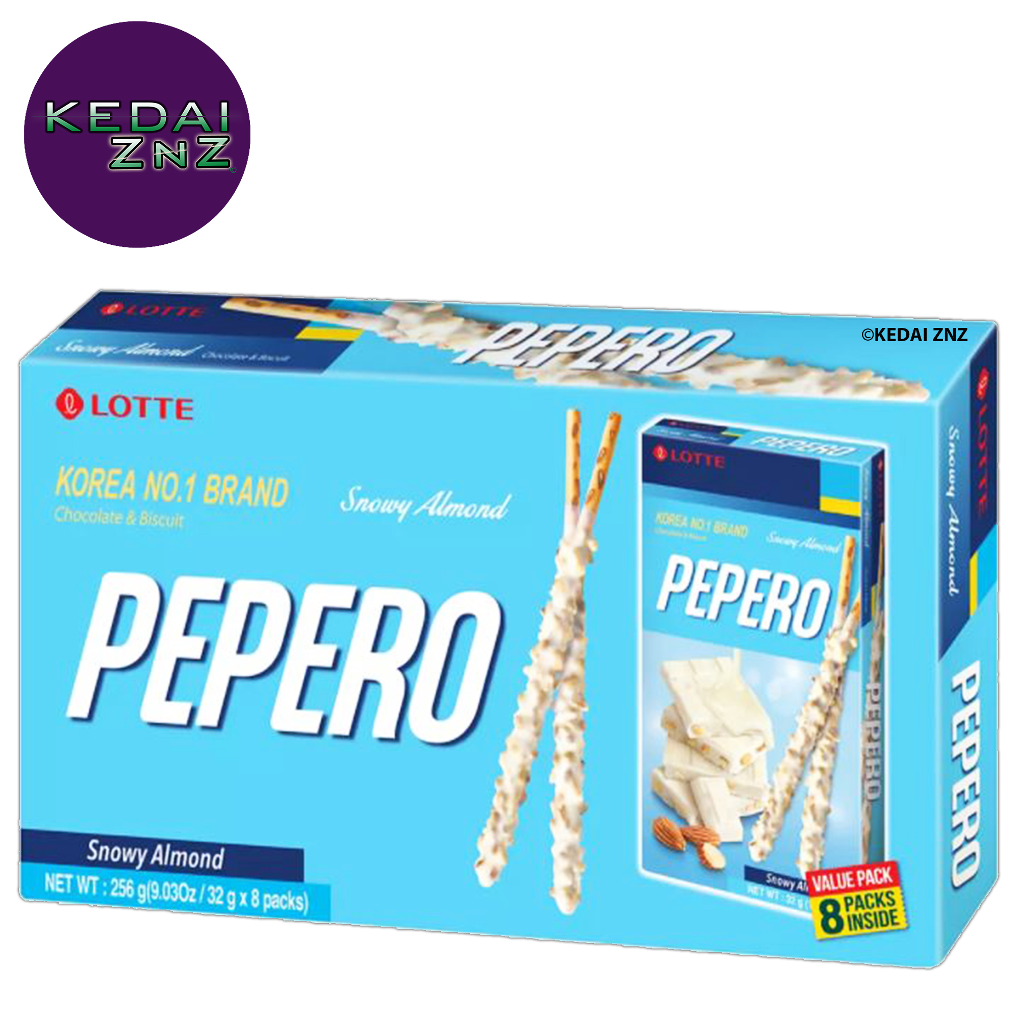 Chocolate LOTTE PEPERO Snowy Almond Box 256g Coklat | Lazada
