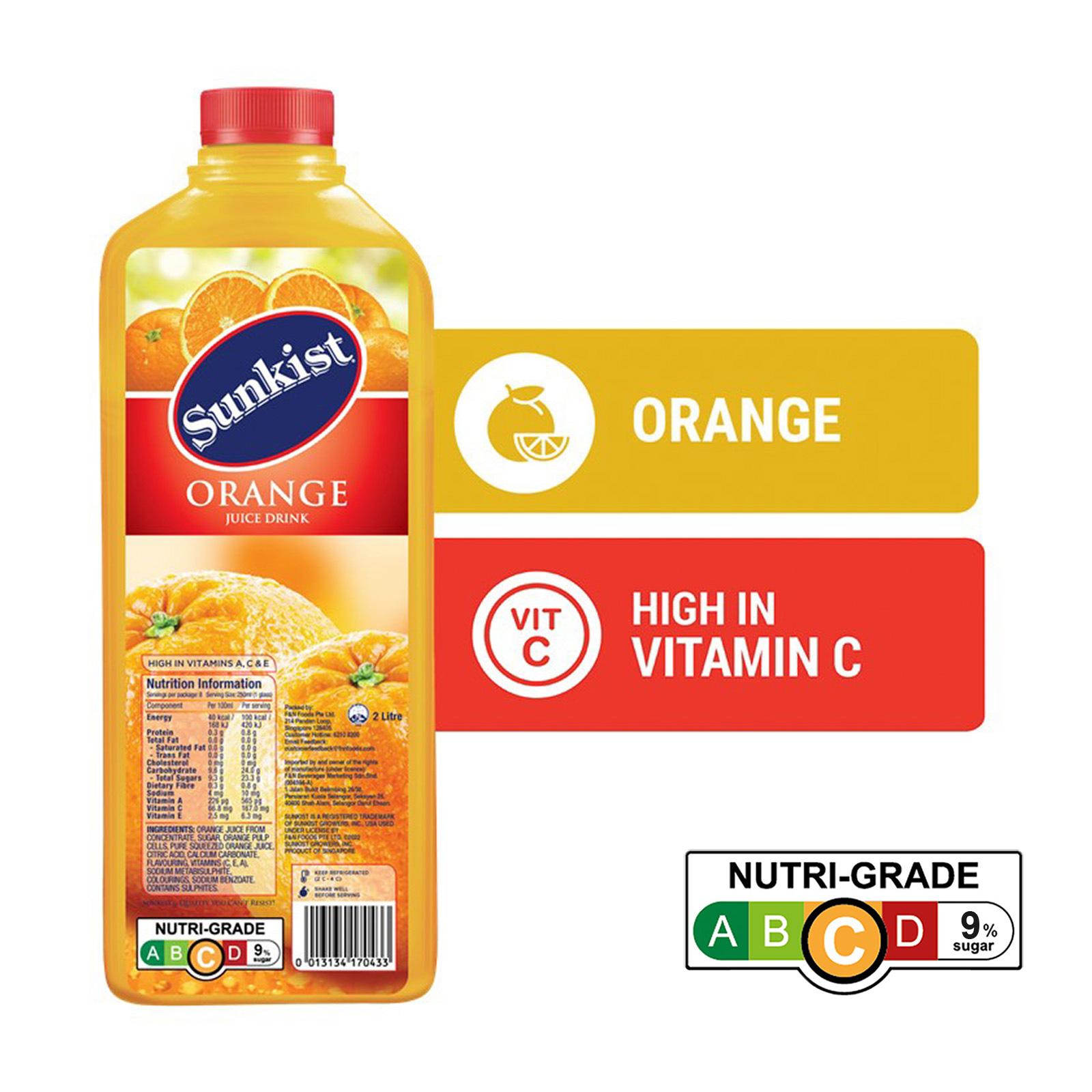 Sunkist Regular Orange Juice 2L | Lazada Singapore