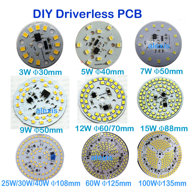 【TopazTrove】Driverless Dimmable LED Plate 3W 5W 7W 9W 12W 15W 25W 30W ...