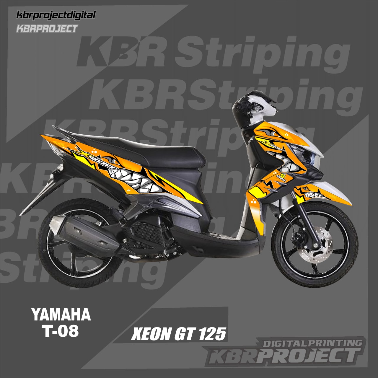 [COD] Stiker XEON GT 125 striping XEON GT 125 motor HONDA motor sticker ...