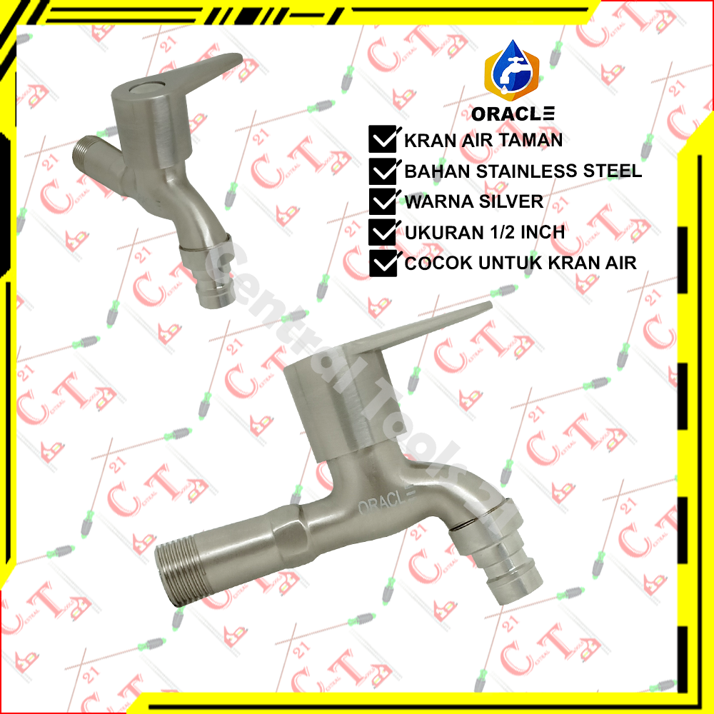 Central Tools 21 - Kran Taman Keran Tembok 1/2 Inch Stainless Steel ...