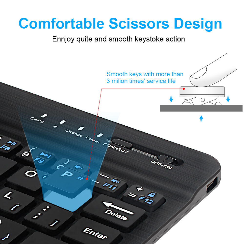 Mini Bluetooth Keyboards Wireless Keyboard For Pc Rechargeable For ...