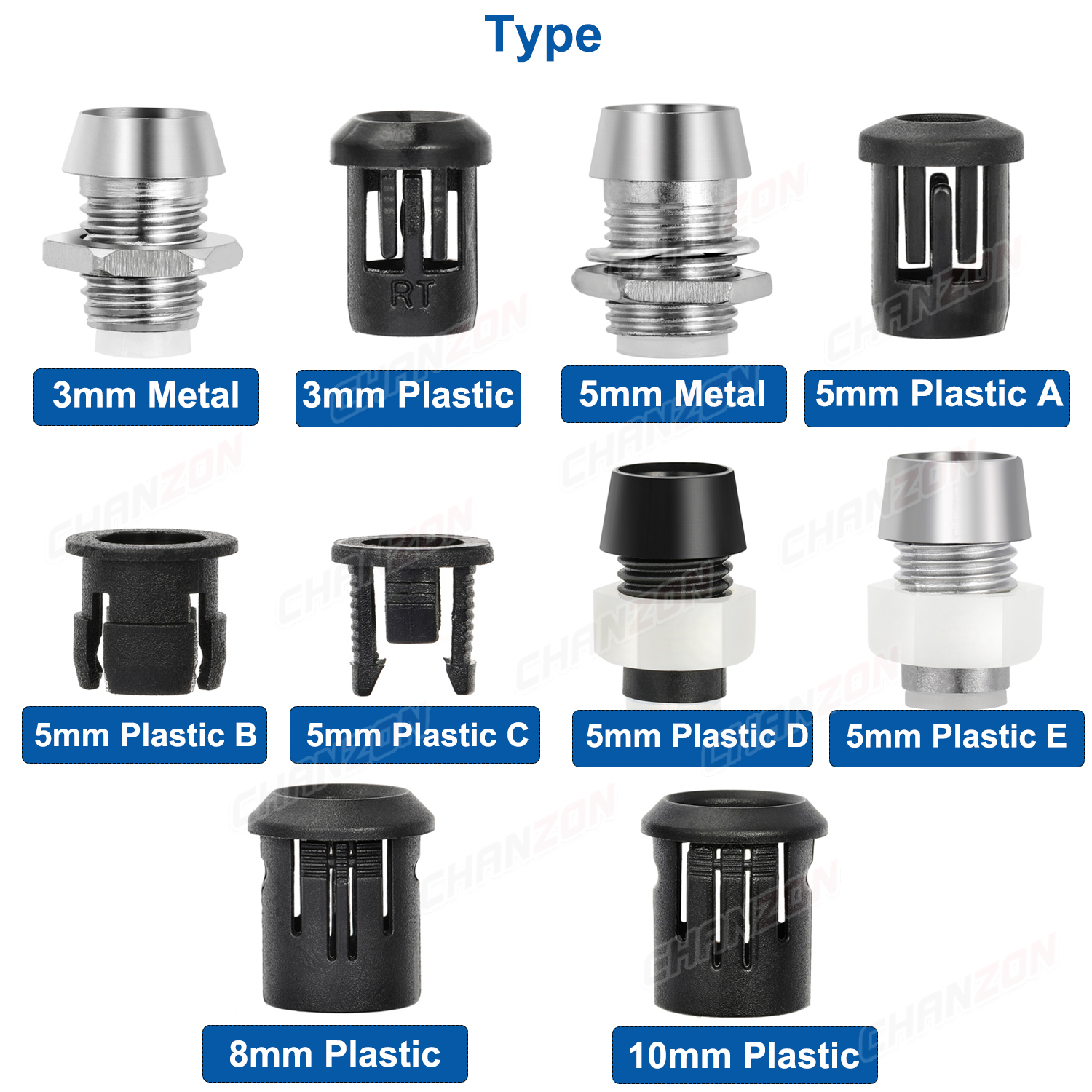 3mm 5mm 8mm 10mm LED Holder Socket Clip Bezel Emitting Diode Lamp Base ...