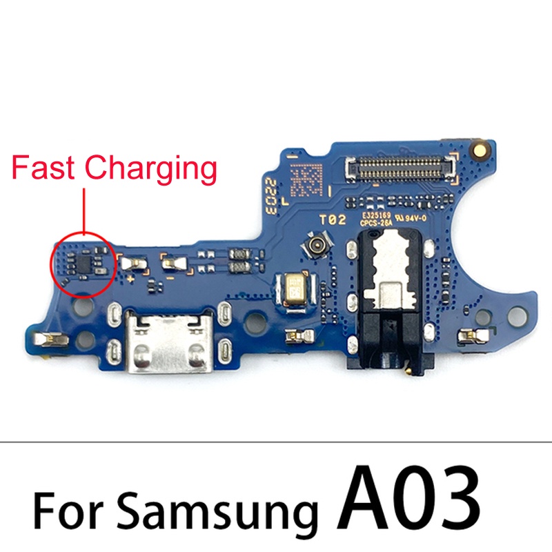 Charging Port Board Flex With Fast Charing IC For Samsung Galaxy A03 ...