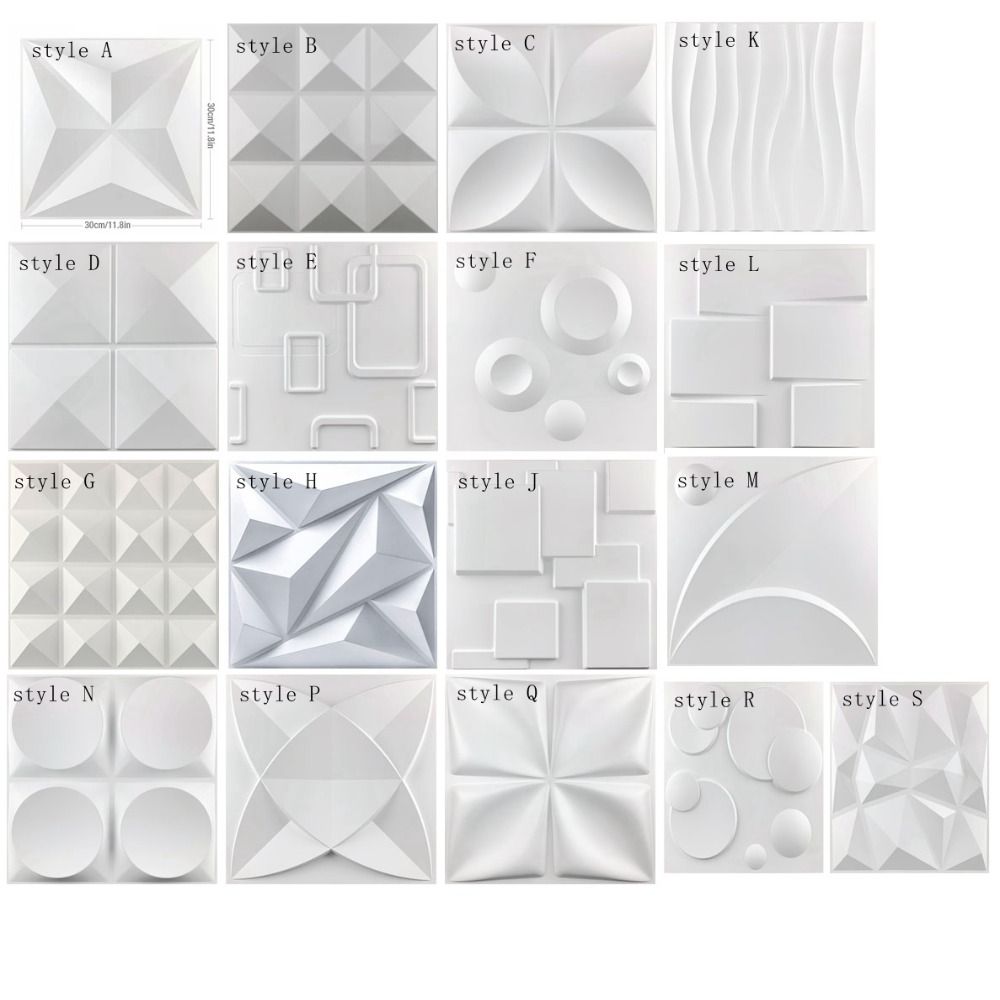 Soundproof White 3D Wall Panel Foam Brick Geometric Non-self-adhesive ...