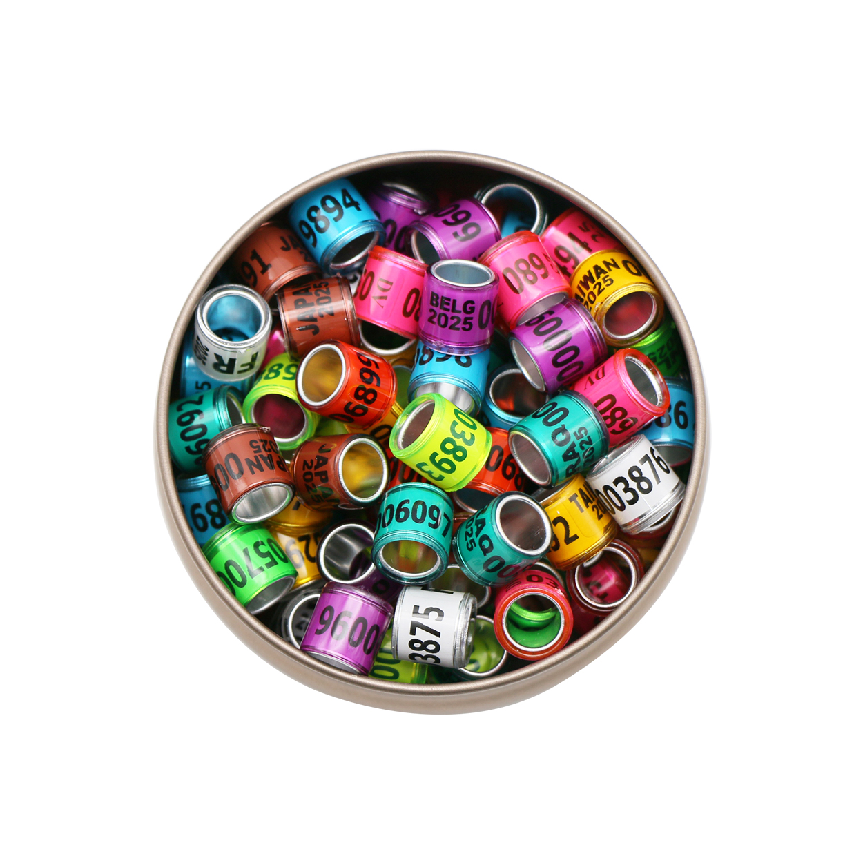 【EleganceEssence】100 Pcs 2025 Aluminum Plastic Pigeon Foot Ring With ...