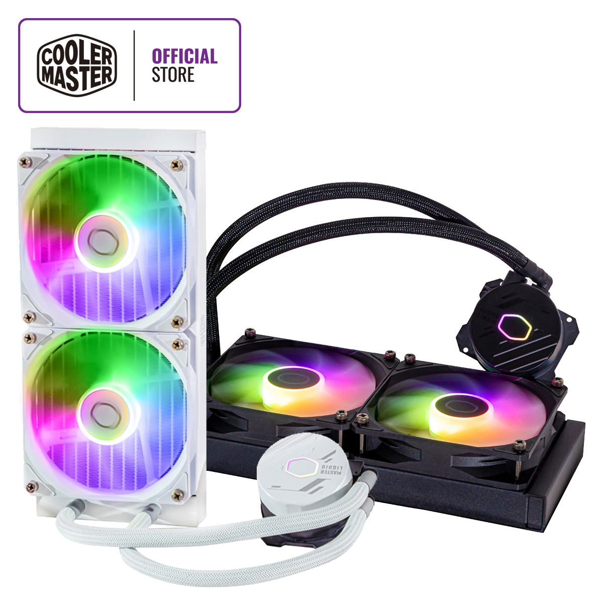 Cooler Master MasterLiquid 240L Core & 360L Core ARGB CPU Liquid Cooler ...