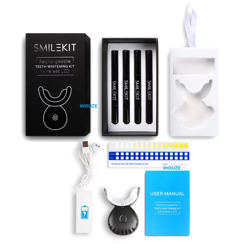 SMILEKIT Rechargeable LED Wireless Teeth Whitening Kit | Lazada Singapore