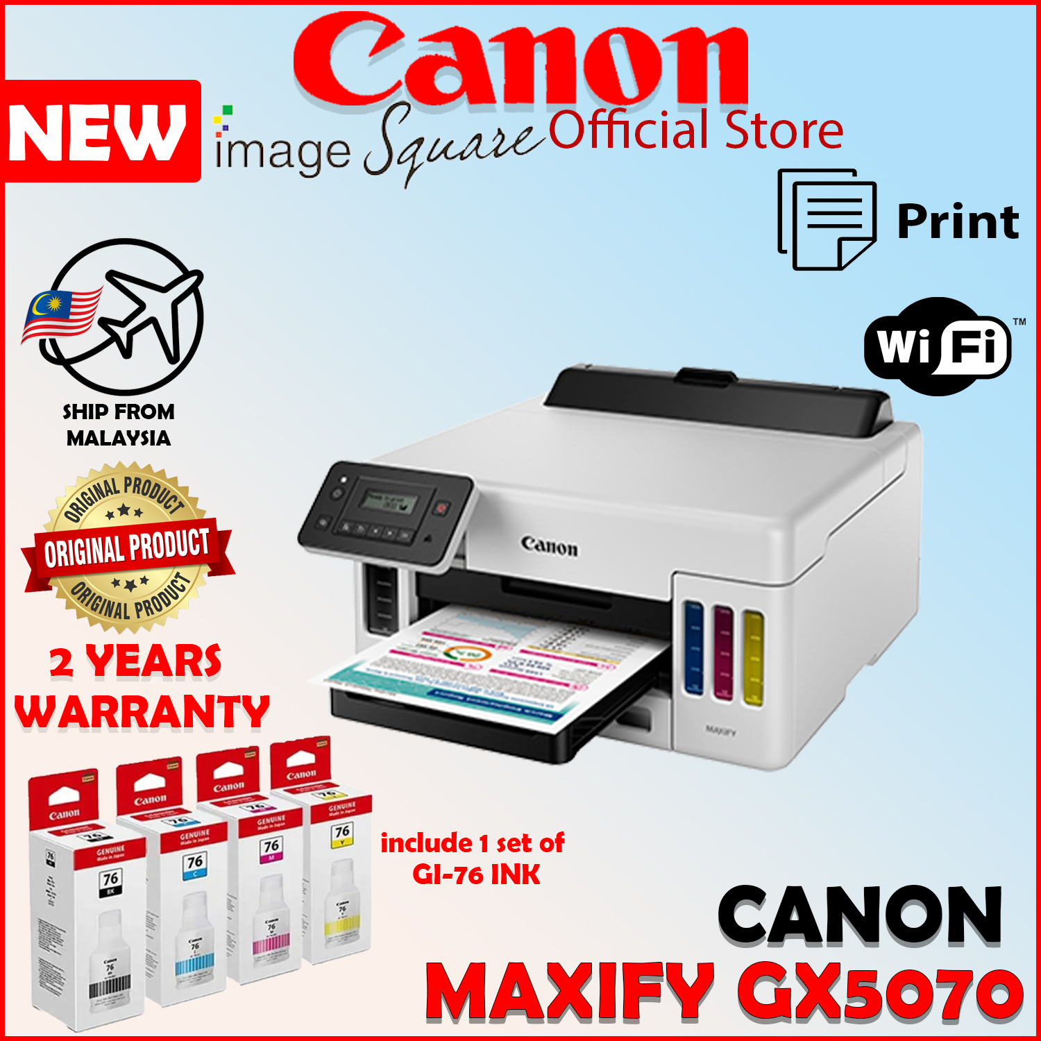 NEW ARRIVE!! CANON MAXIFY GX5070 PRINTER Wireless Ink Tank Business ...