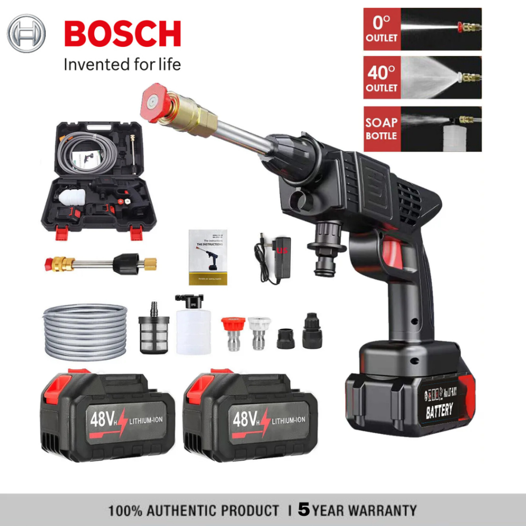 Bosch Cordless Water Jet Portable Car Wash High Pressure Water Jet Gun ...
