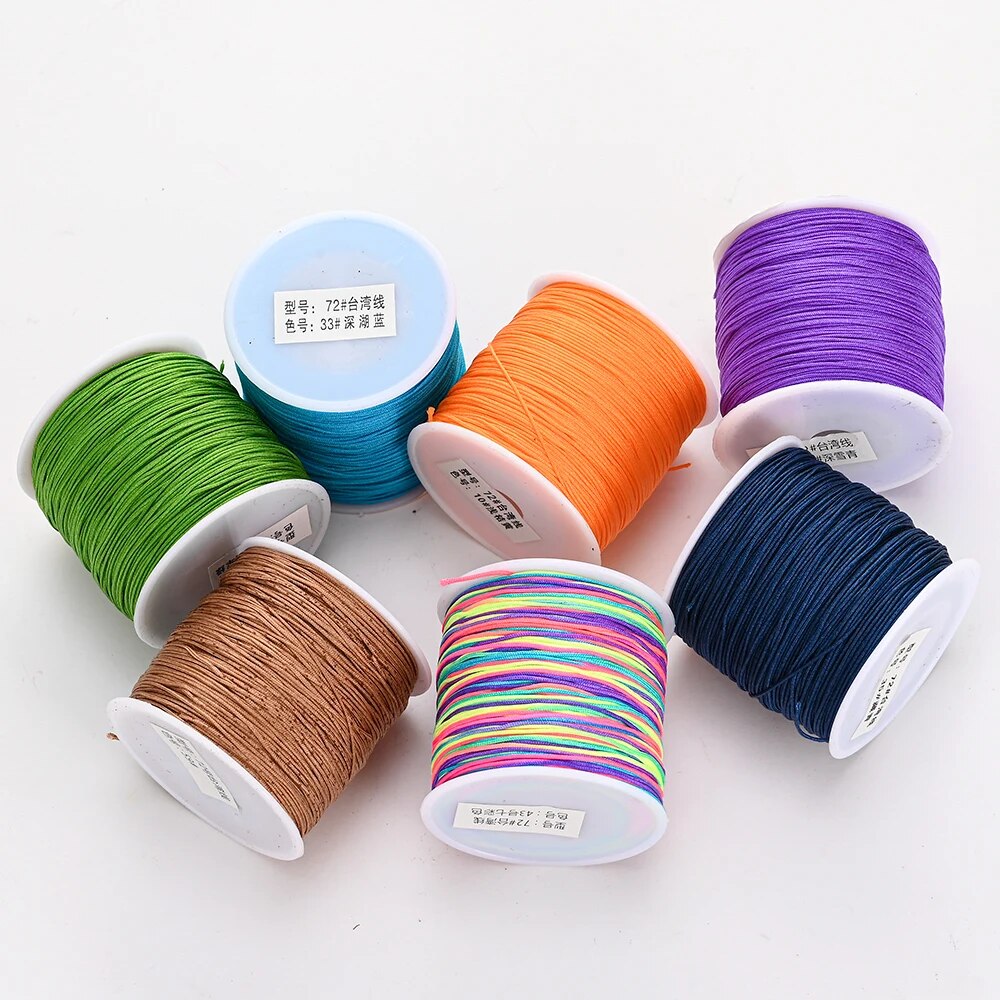 0.4 0.8 mm Nylon Cord Beading Threads Chinese Knot Macrame Cord Rope ...