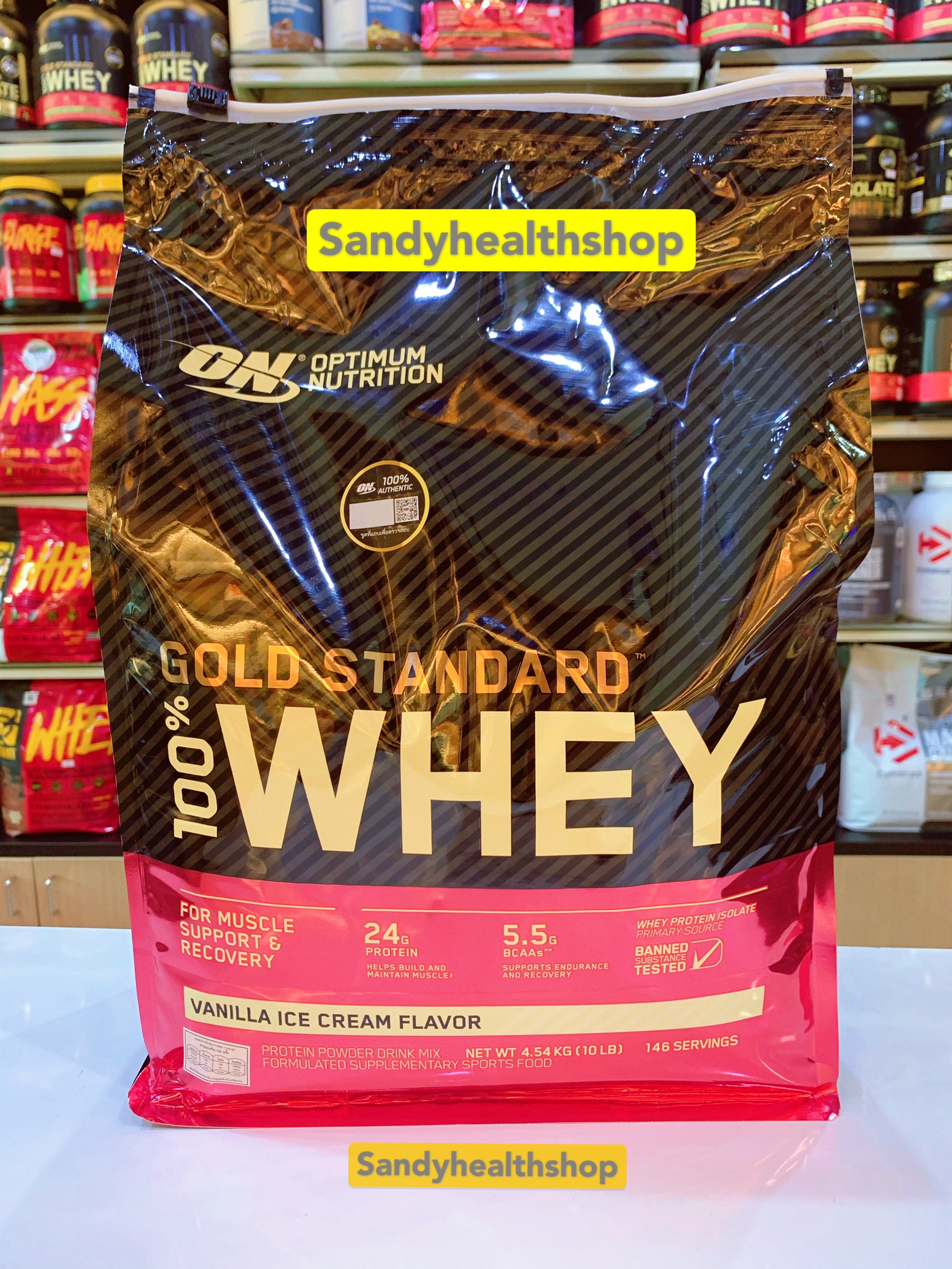 Optimum Whey Gold Standard 100% 10lbs เวย์โปรตีน เพิ่มกล้ามเนื้อ ลด ...
