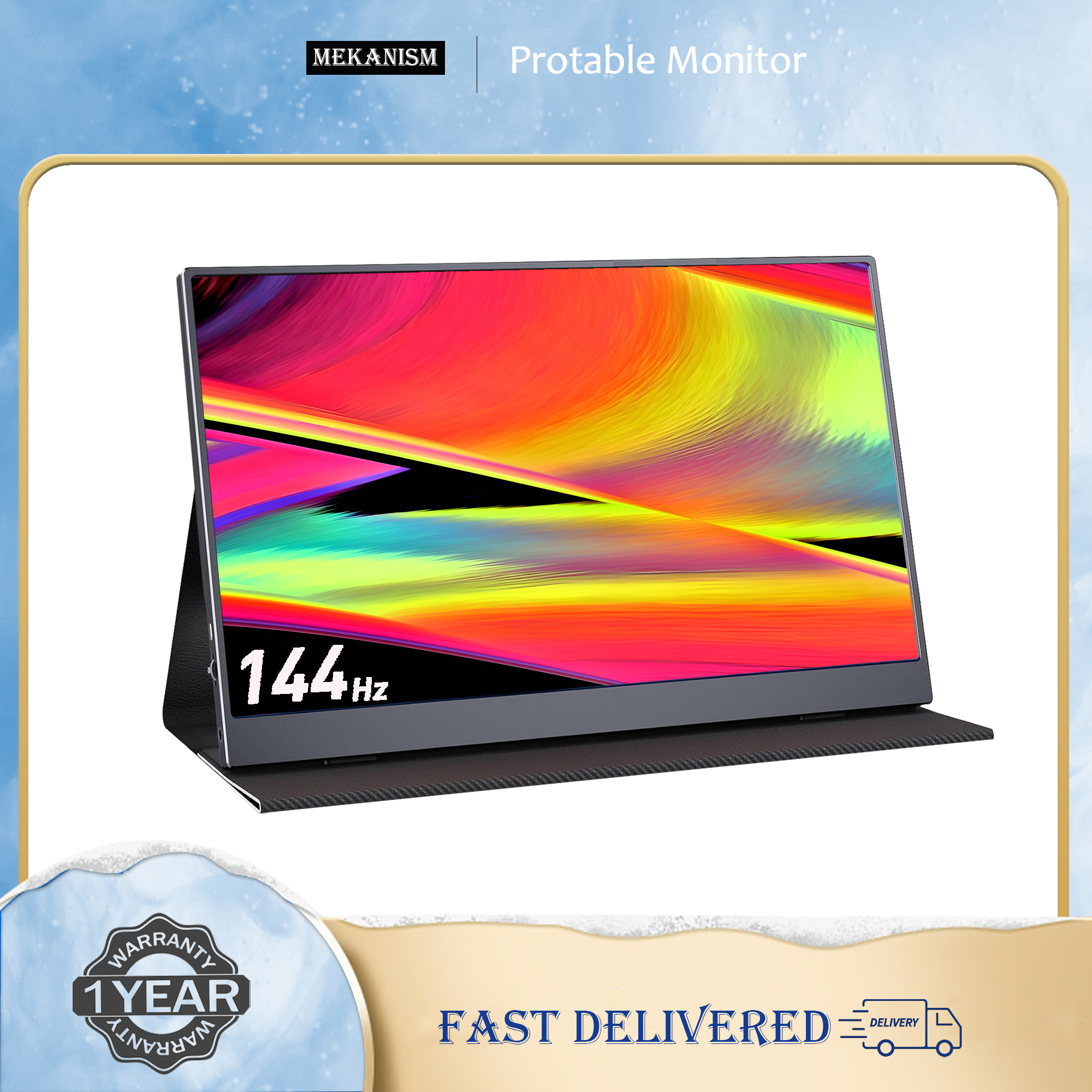[🎮144Hz👾] Mekanism Portable Monitor 14'' 15.6 inch 1080p 144Hz FHD ...