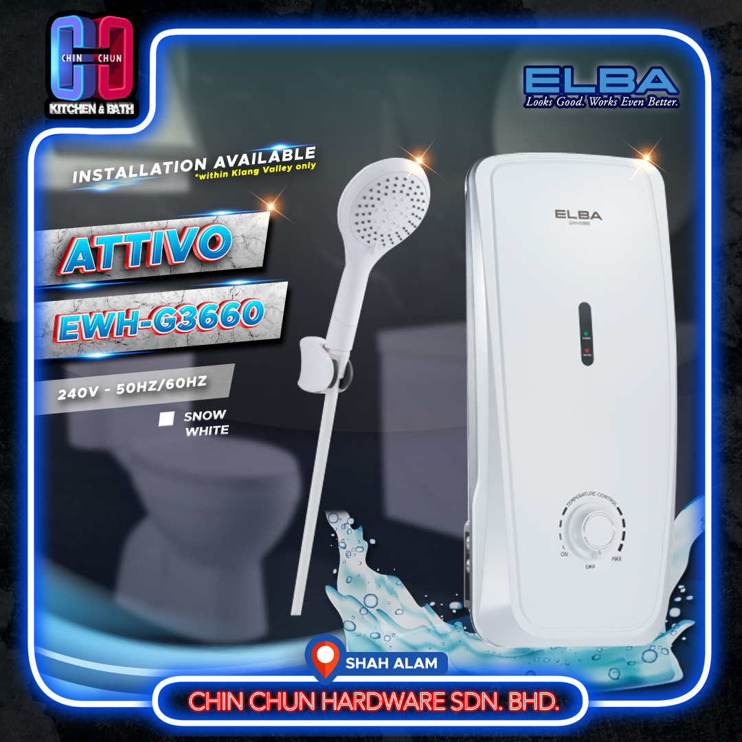 ELBA WATER HEATER EWHR-E3885DC + Rainshower EWH-G3660SW Water Heater ...