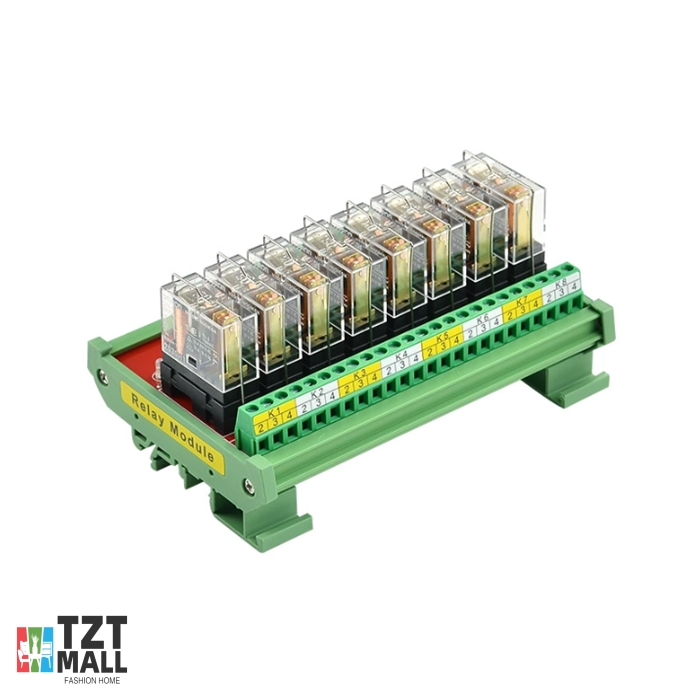 TZT MALL 8 Channel Omron G2R-1 relay module DC12/24V input ...