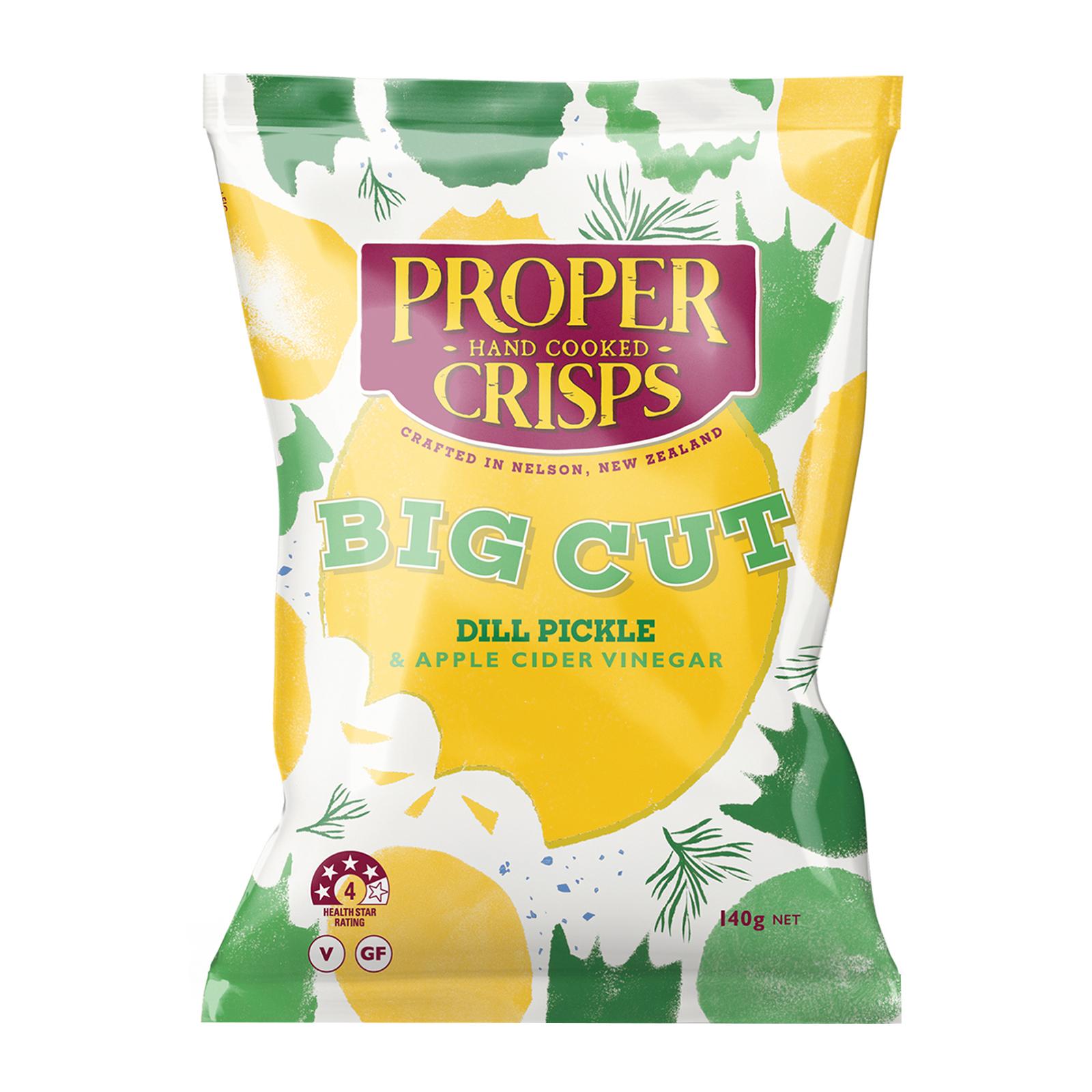 Proper Crisp Big Cut Dill Pickle and Apple Cider Vinegar Potato Chips ...