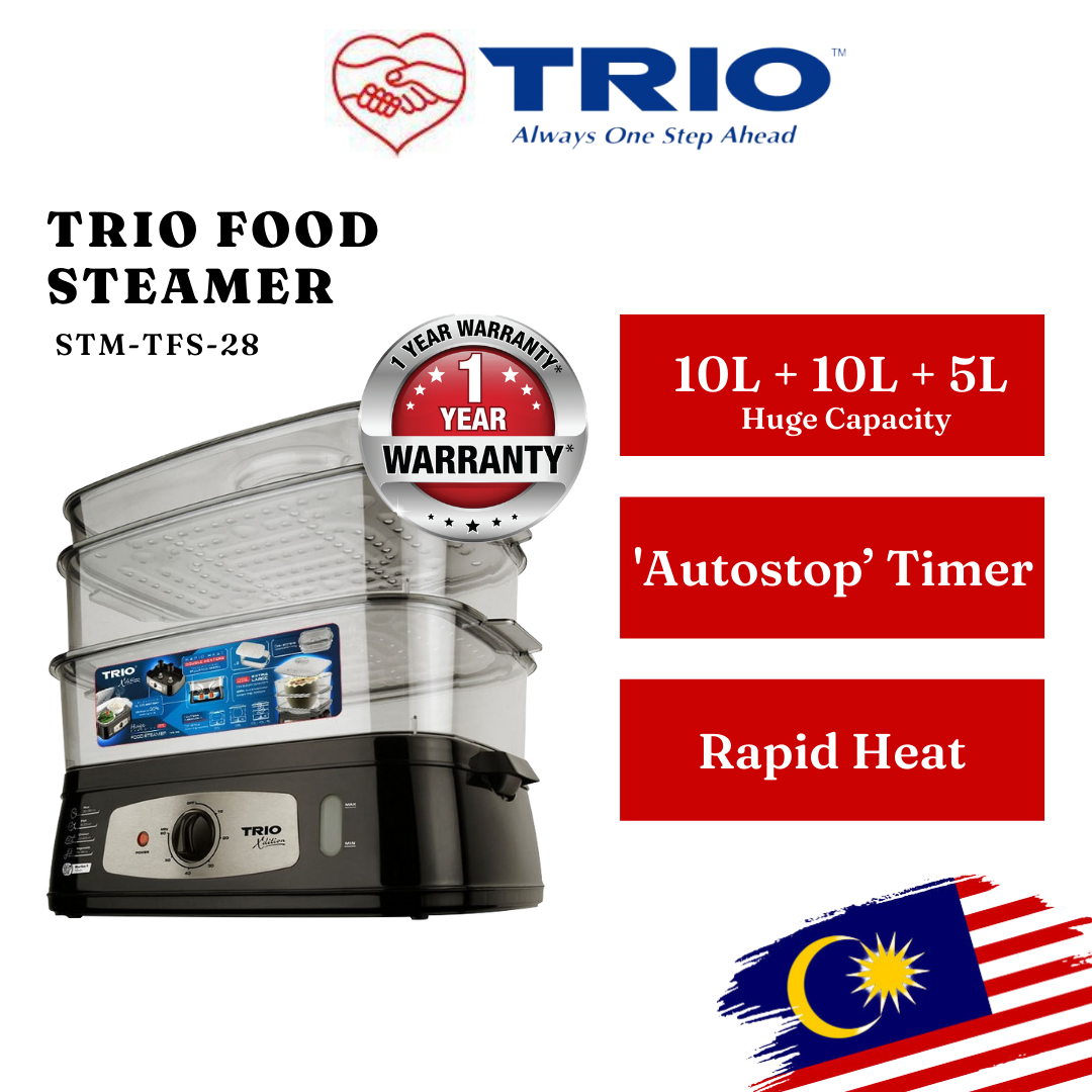 Trio Food Steamer TFS-28 TFS28 (25L) [Pengukus Makanan Besar / Kukus ...