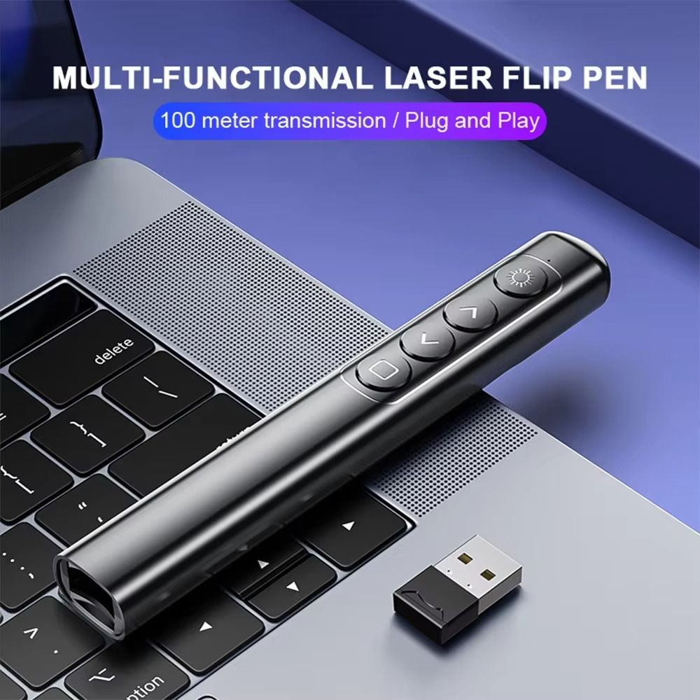 Multimedia Page Turner 2.4GHz Wireless Presentation Clicker Charging ...