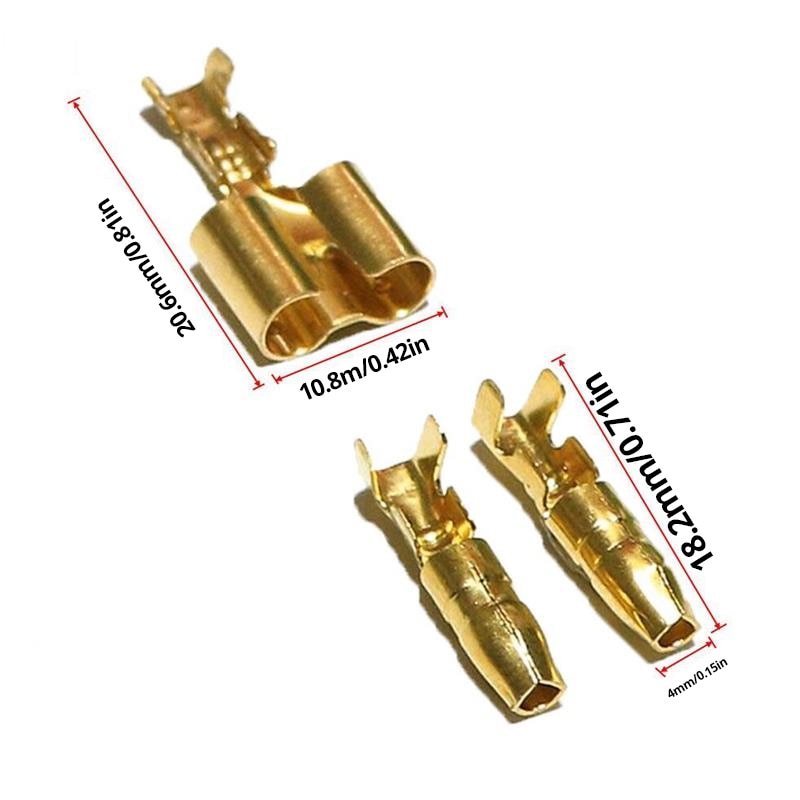 50sets One Female And Two Male 4.0 Terminal Electrical Wire Connector ...