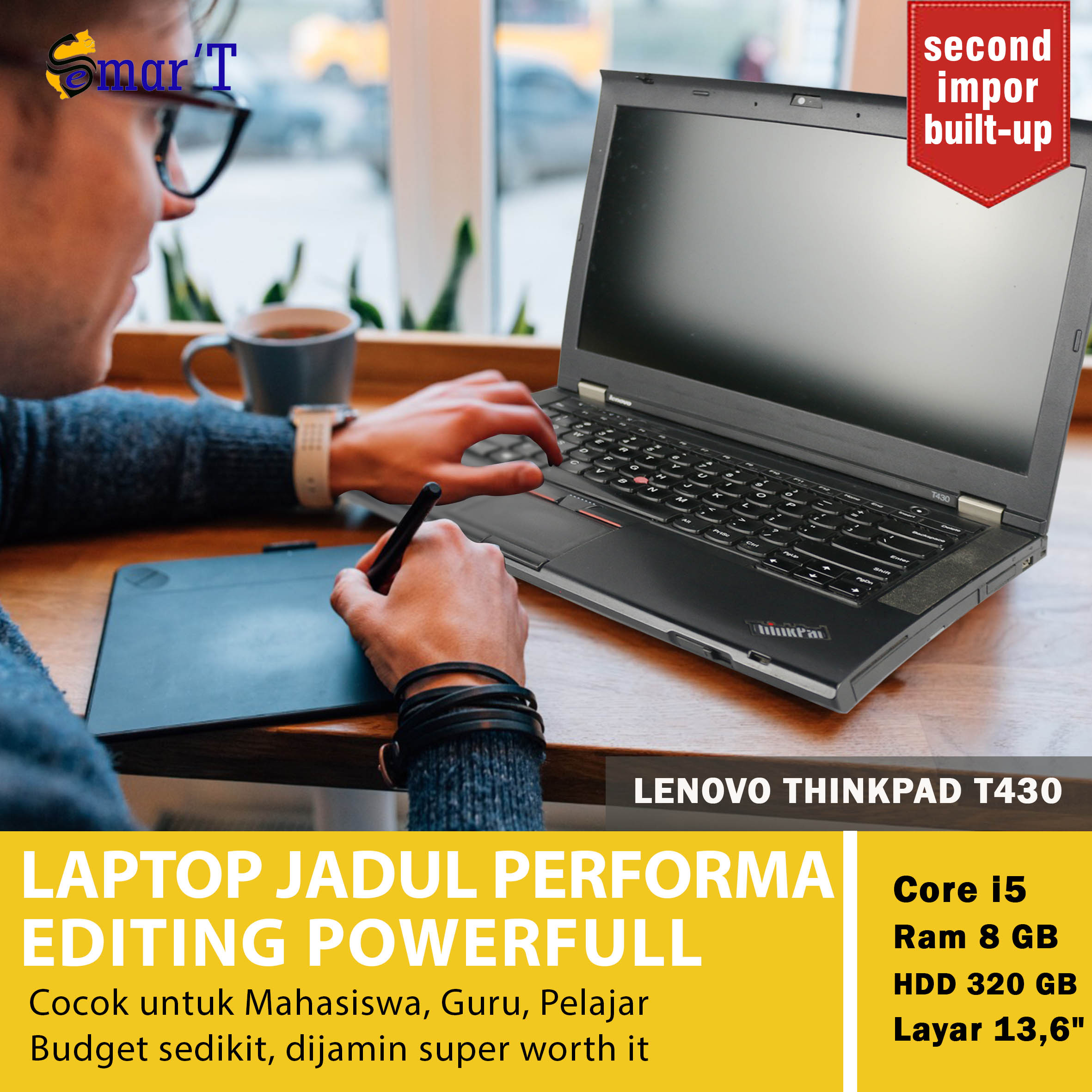 Laptop Lenovo Thinkpad T430 Core i5 Ram 4GB SSD 128GB Murah !!! Tangguh ...