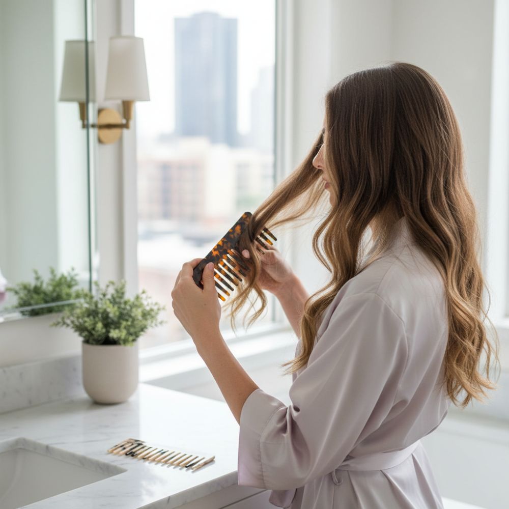 Korean Fashion Anti-static Wide Teeth Hair Comb Hair Styling Large ...