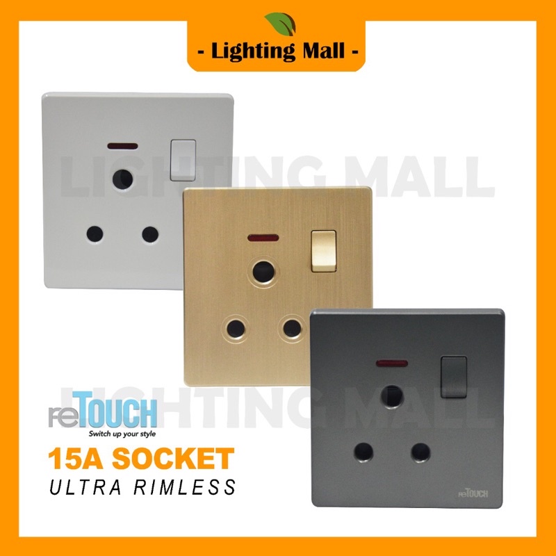 Retouch Ultra Rimless Socket and Wall Switches Slim Modern Switch ...