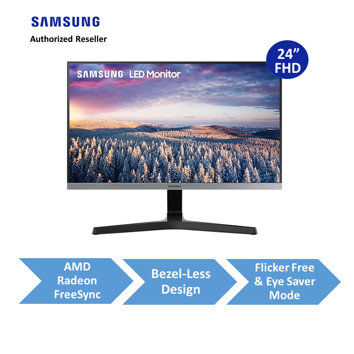Samsung 24" FHD Gaming Monitor of IPS panel | Bezel-Less design | AMD ...