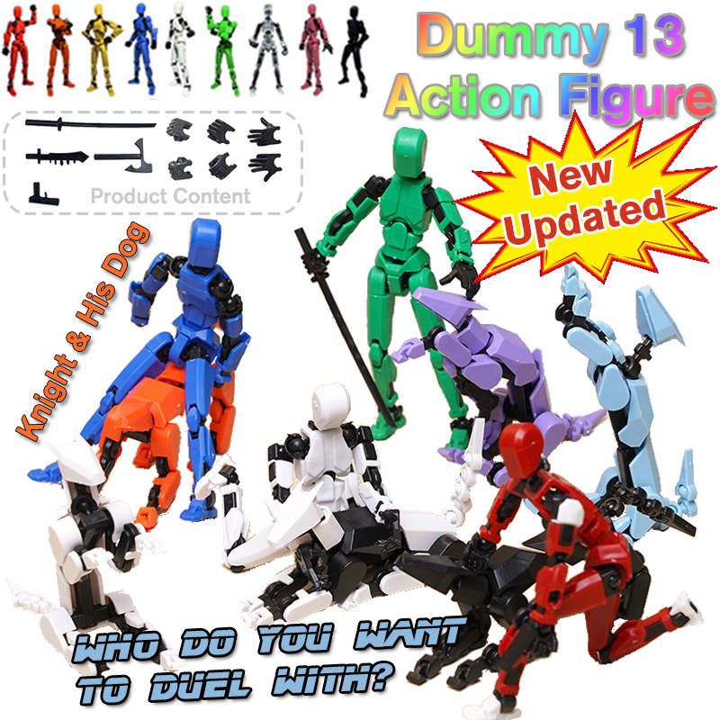 3D Printed Lucky 13 Action Figure Multi-Jointed Movable Robot Action ...
