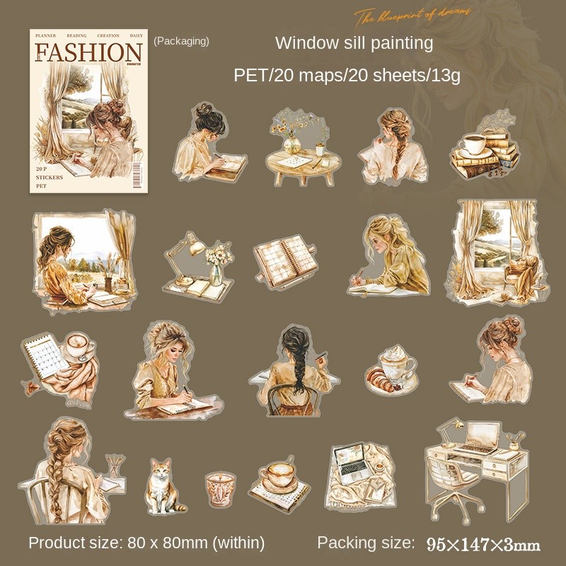 ENWEI 20 Pcs [The Daily Routine Of Planners Series] Vintage Journal ...