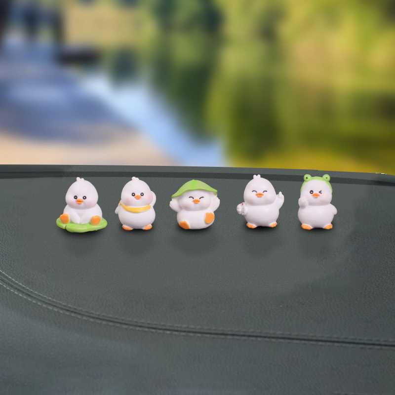 1/2/5PCS Creative Cartoon Figure Mini Duck Model Decoration Cute Lotus ...