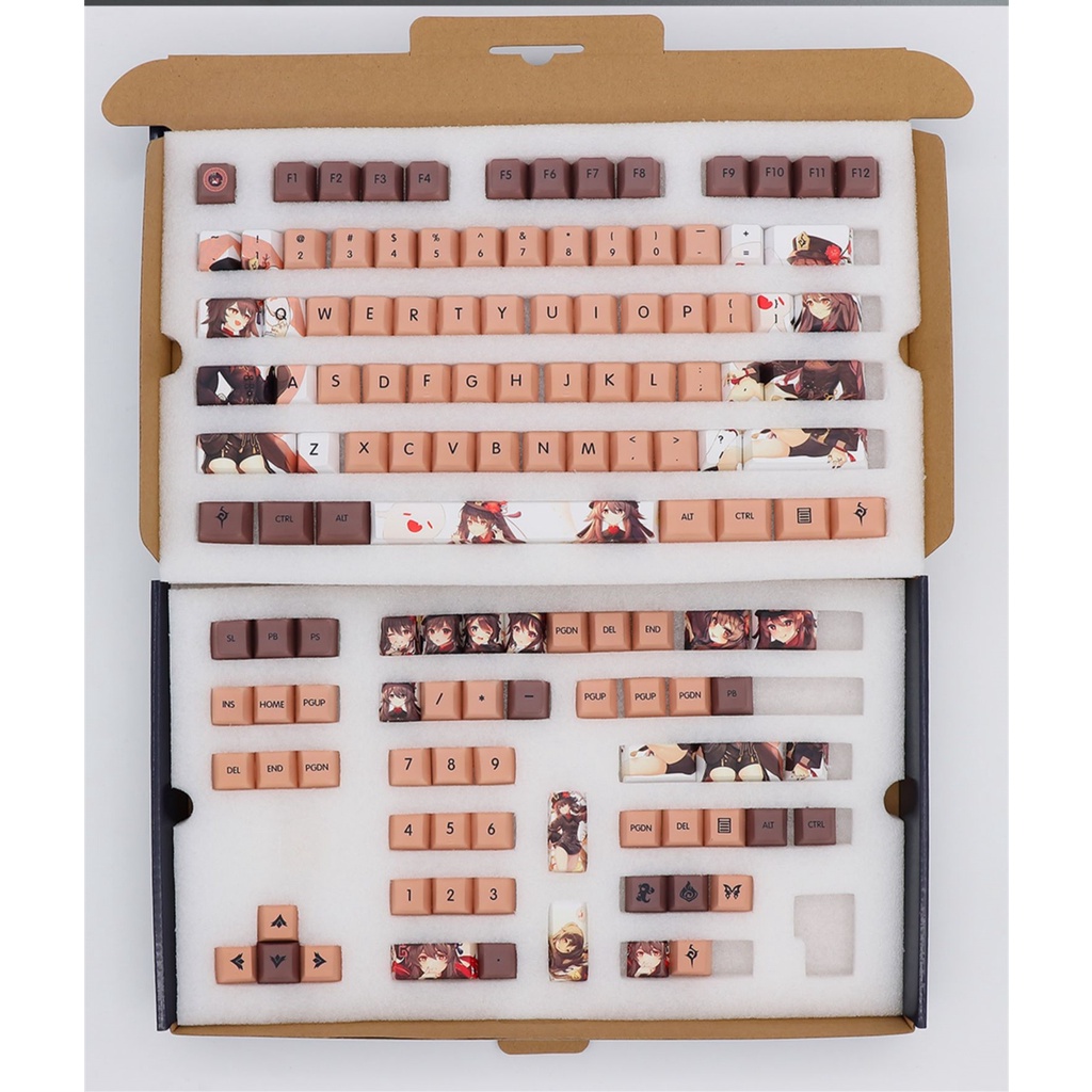 Genshin Impact Hutao Keycap Two-dimensional Animation Online Game ...