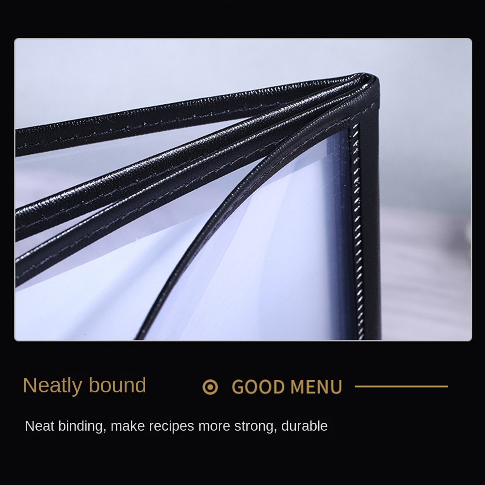 Easy To Clean Foldable PVC Transparent Menu Cover Metal Corners ...