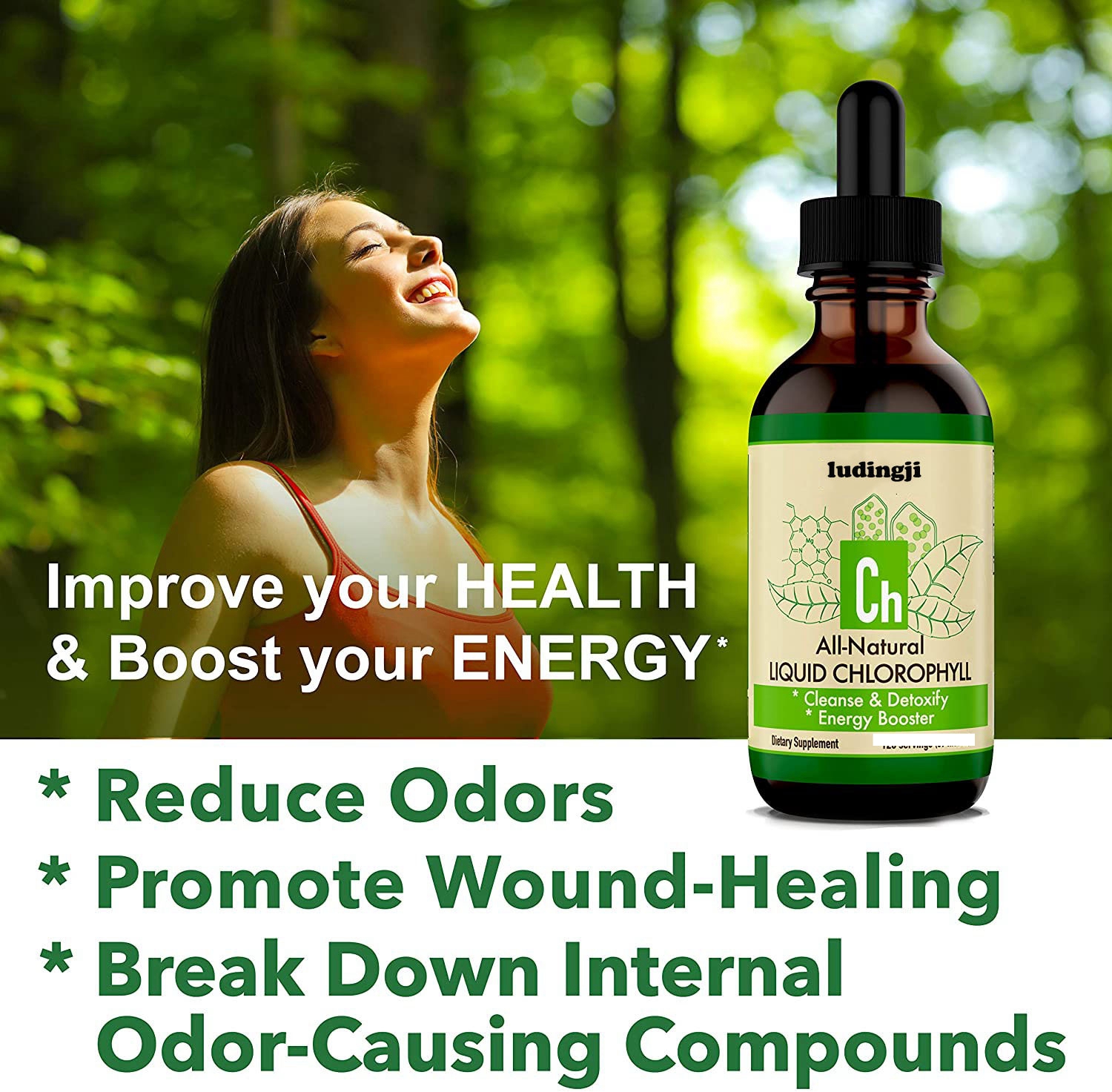 【Free-delivery】 Pure Chlorophyll Extract Chlorophyll Drops For Skin ...