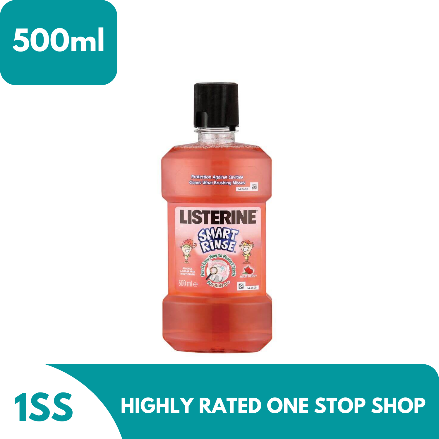 Listerine Smart Rinse Mouthwash for Kids Mild Berry 500mL | Lazada PH