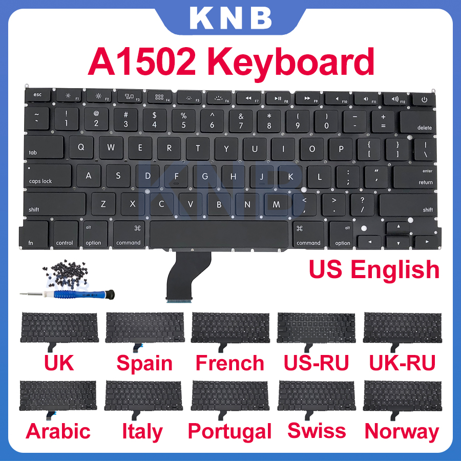 【KAMDSS015】New Lap A1502 Keyboard Us Uk Spain Russian French Swiss ...