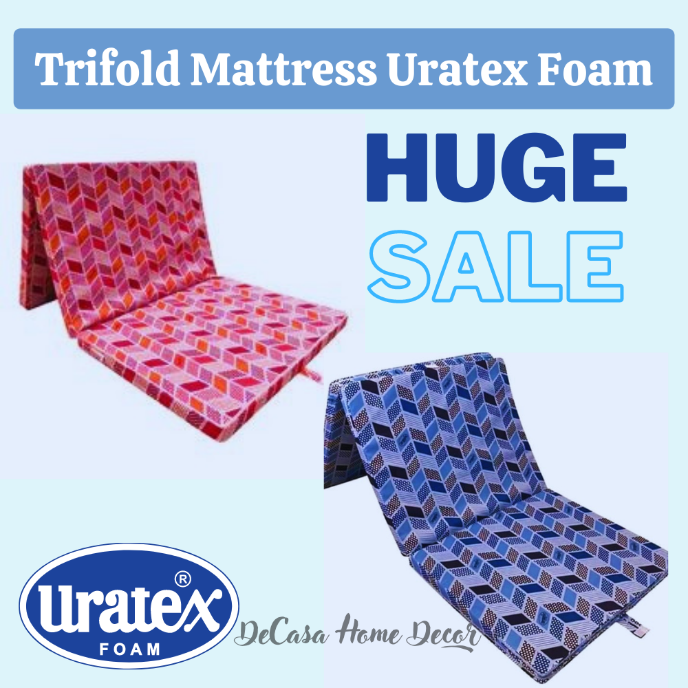 Trifold Mattress Uratex Foam Original 2inch With Cover Comfortable Bedding Sizes Indicated Lazada Lazada PH